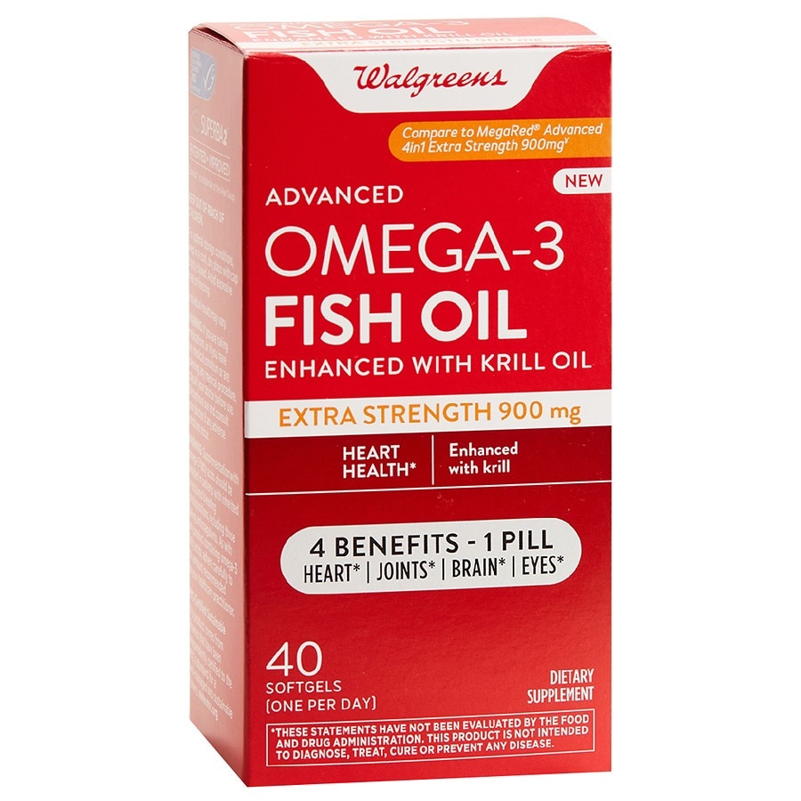 Walgreens Advanced Omega-3 Fish Oil Extra Strength 900 mg 40 ct | Shipt