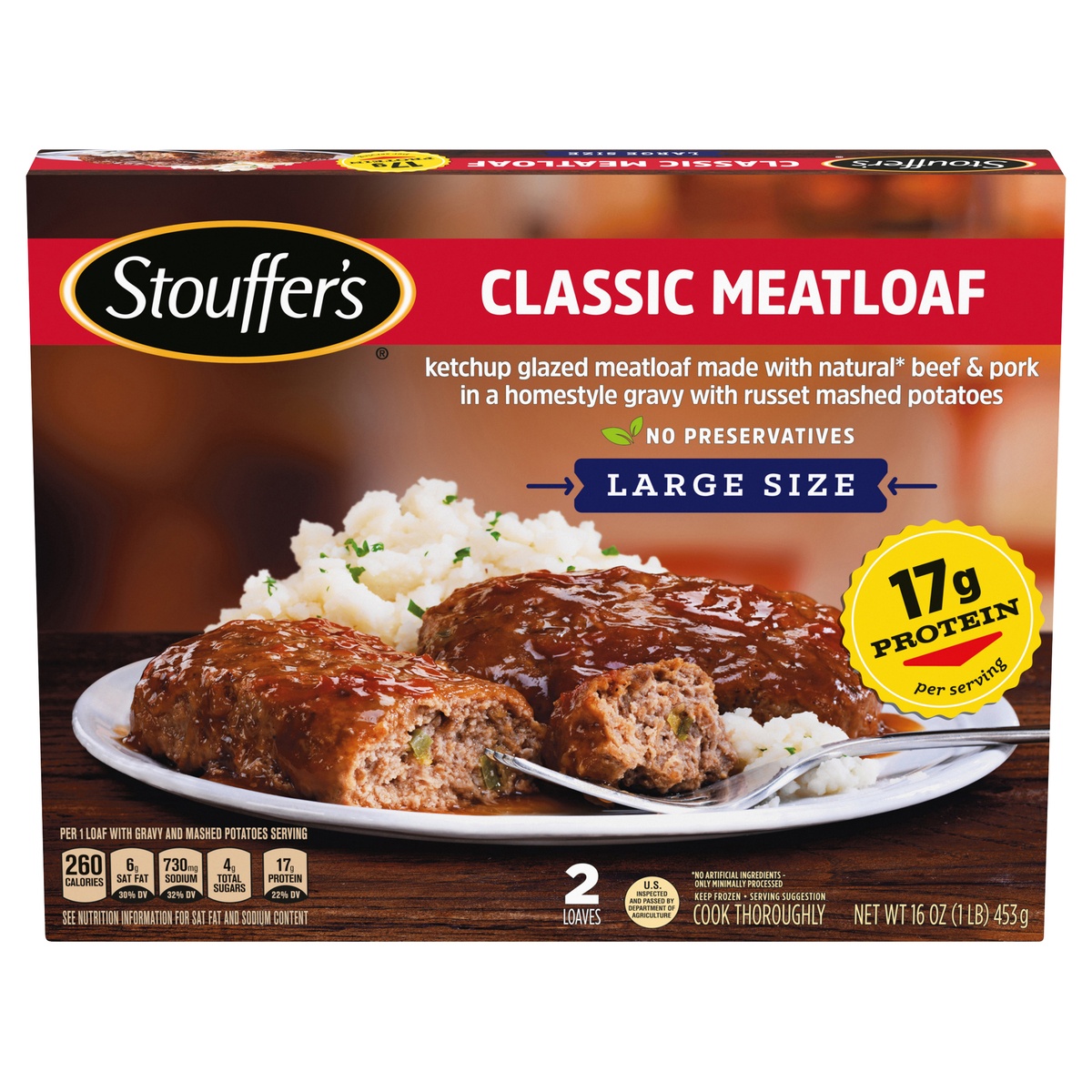 Stouffer's Satisfying Servings Meatloaf 16 oz | Shipt