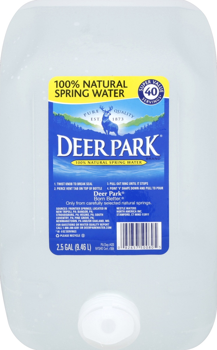 Deer Park Brand 100% Natural Spring Water Plastic Jug 2.5 gal | Shipt