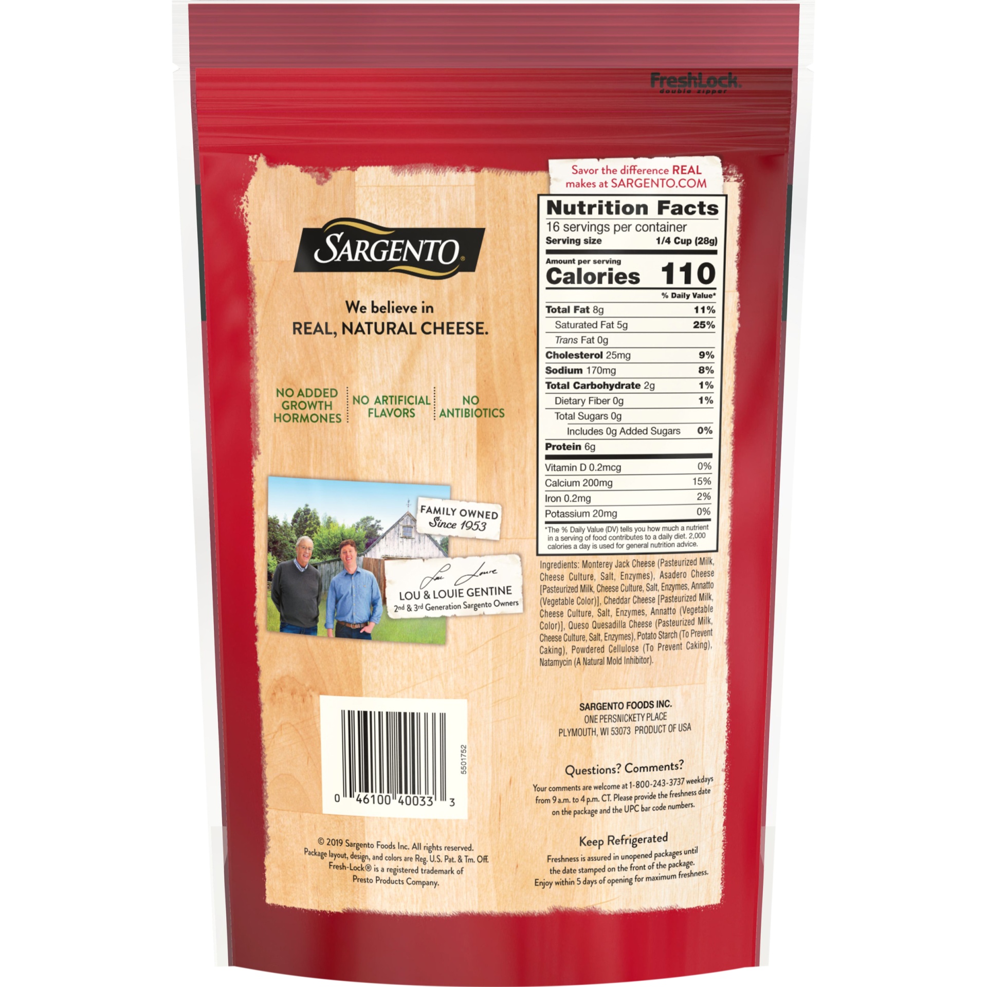 Sargento Off The Block Four Cheese Mexican Fine Cut Shredded Cheese 16 ...