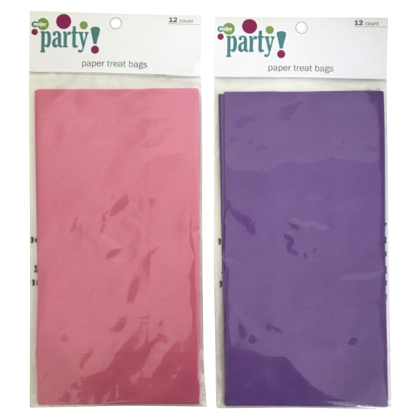 Meijer Paper Treat Bags, Assorted Solid Pink And Purple 12 ct | Shipt
