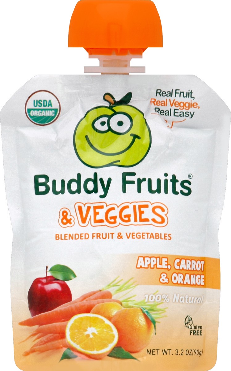 Buddy Fruits Blended Fruit & Vegetable, Organic 1 oz | Shipt
