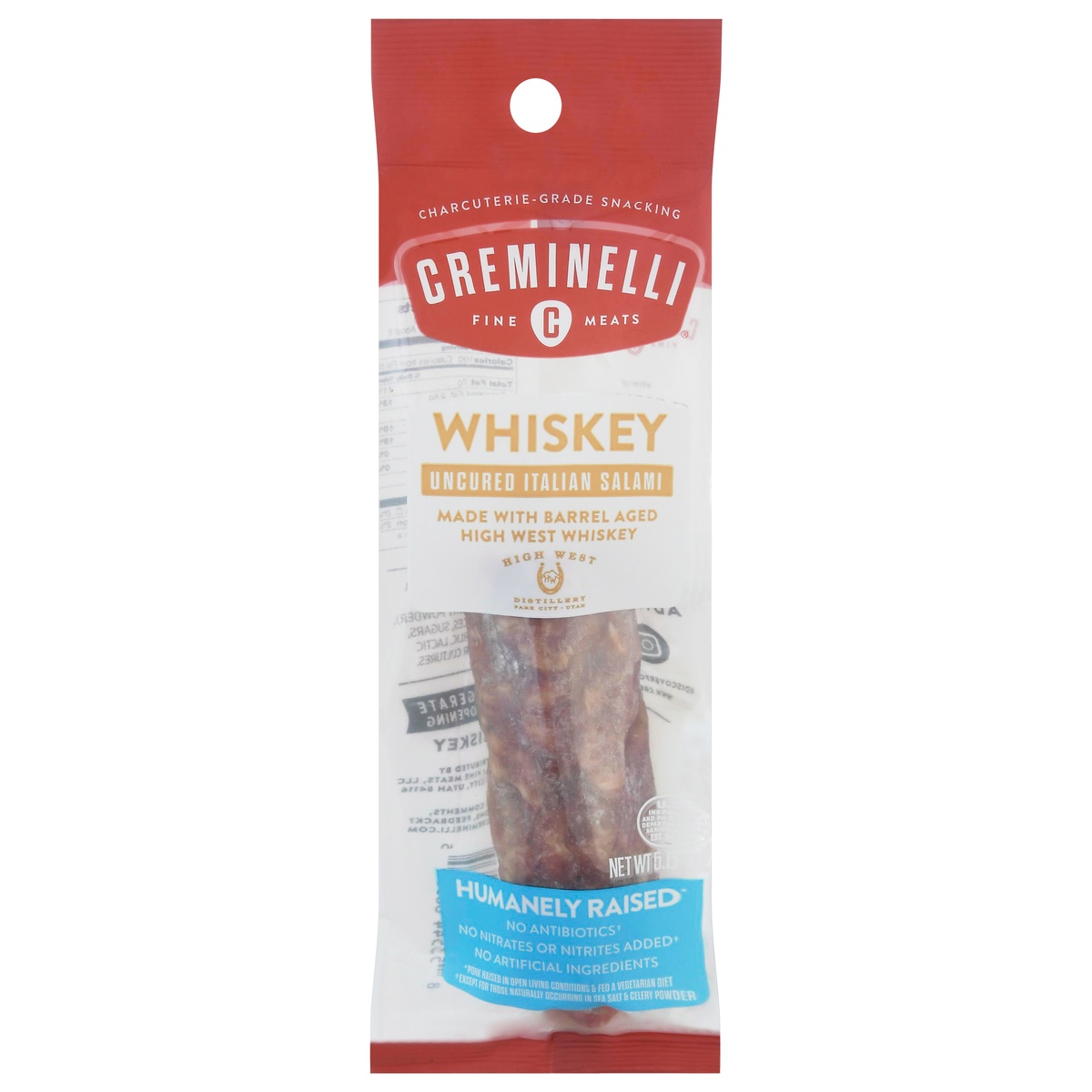 Creminelli Fine Meats Whiskey Uncured Italian Salami 5.5 oz | Shipt