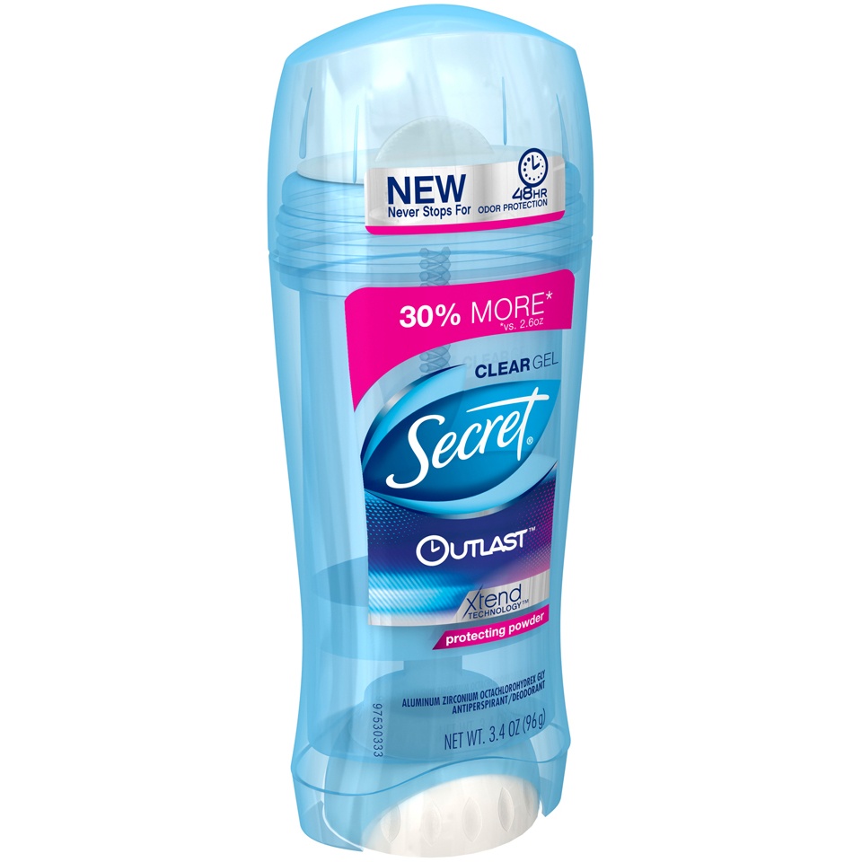 Secret Outlast Xtend Protecting Powder Clear Gel Antiperspirant ...