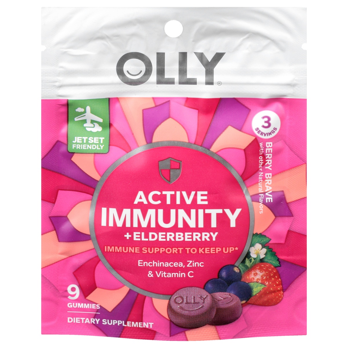 Olly Active Immunity+Elderberry Gummies Berry Brave 1 ct | Shipt