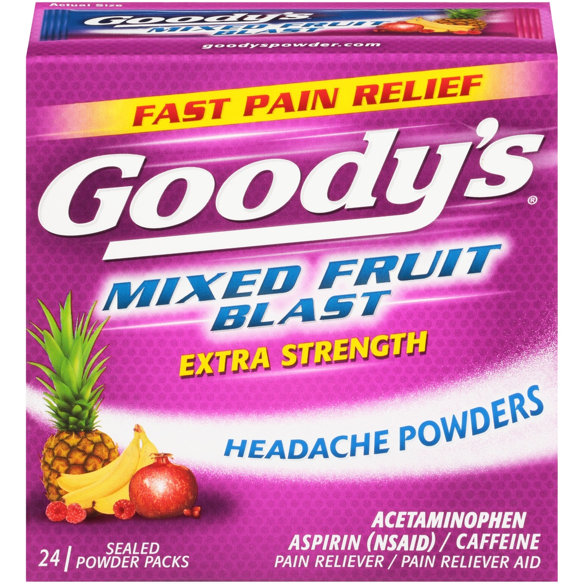 Goody's Extra Strength Headache Powders Mixed Fruit Blast 24 ct | Shipt