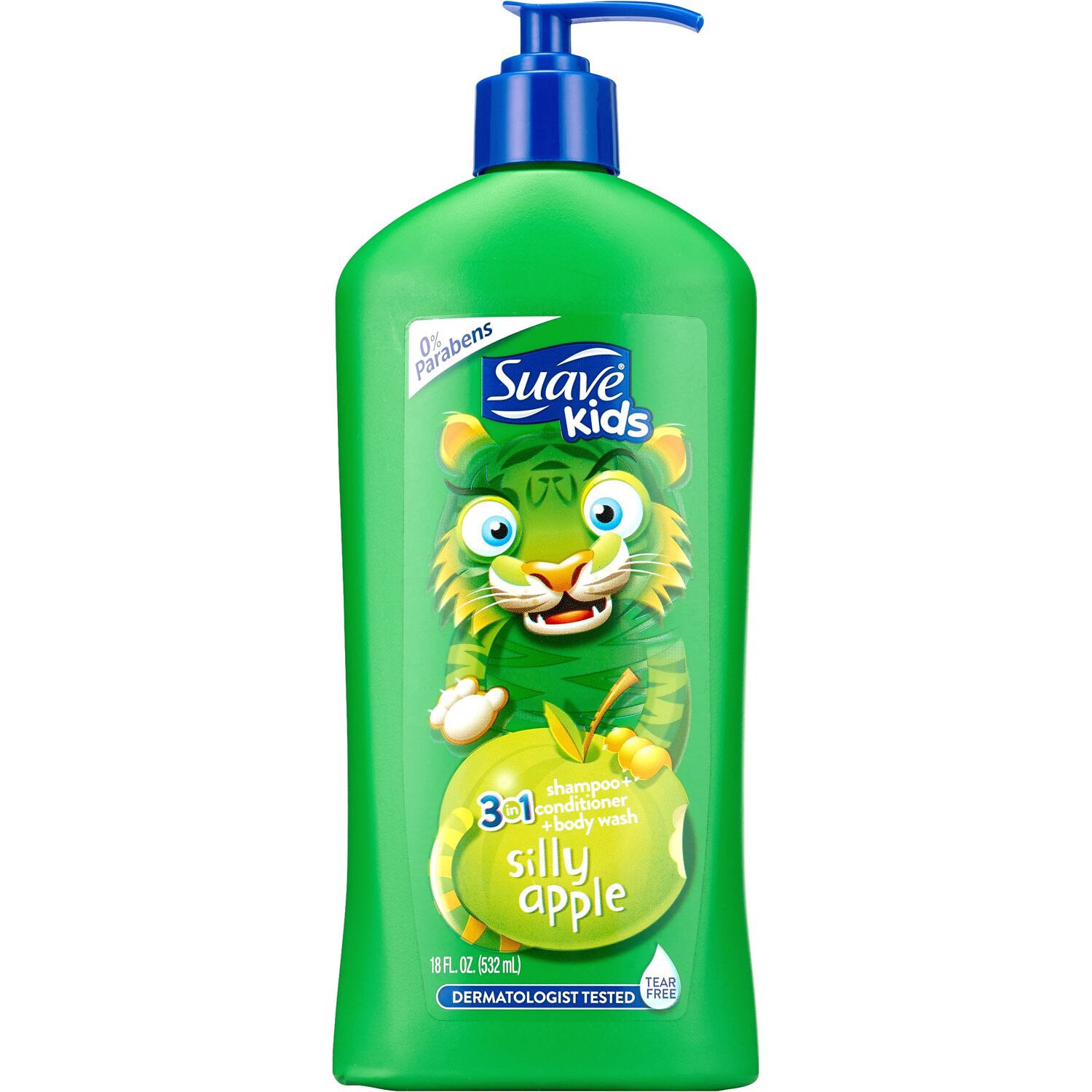 Suave Kids 3-In-1 Shampoo Conditioner & Body Wash, Silly Apple, 18 Oz ...