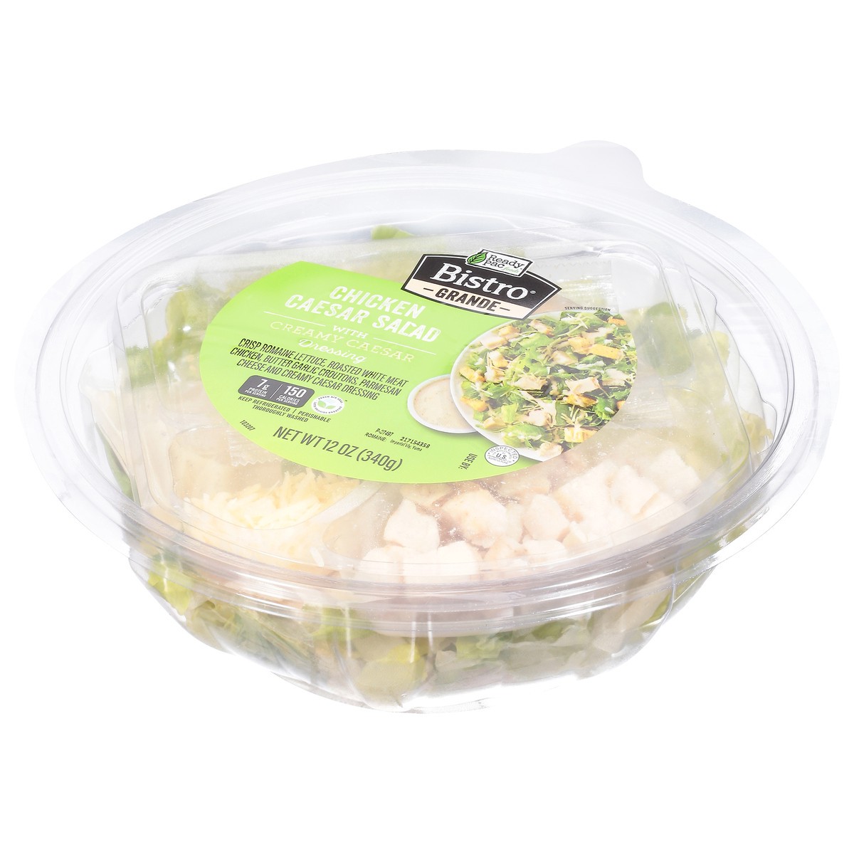 Ready Pac Foods Bistro Chicken Caesar Salad with Creamy Caesar Dressing ...