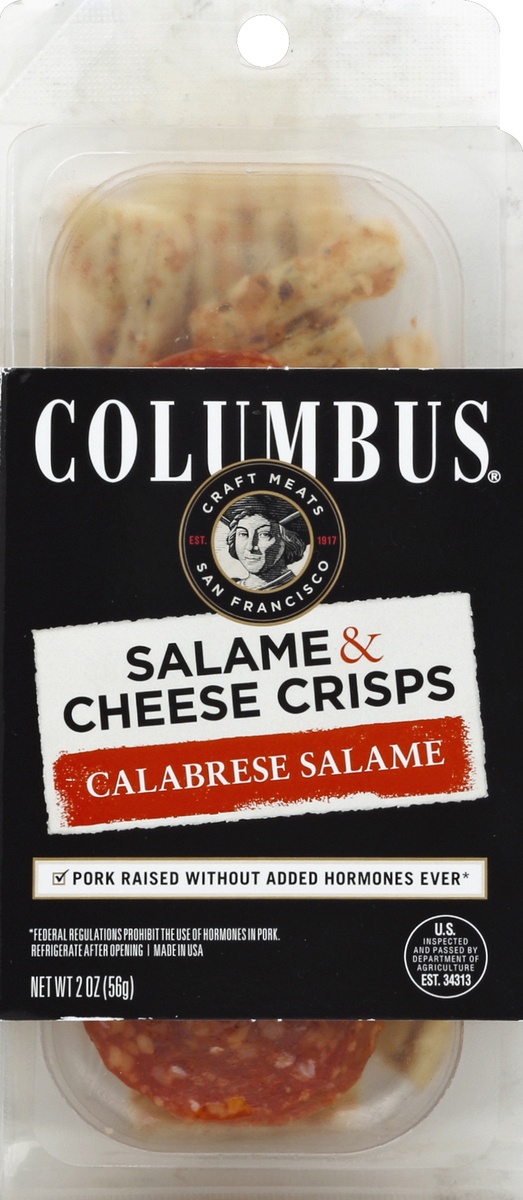 Columbus Salame Cheese Crisps Calabrese Salame 2 oz | Shipt