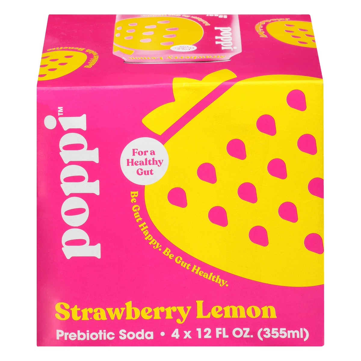 Poppi Strawberry Lemon Prebiotic Soda 4 ct; 12 fl oz | Shipt