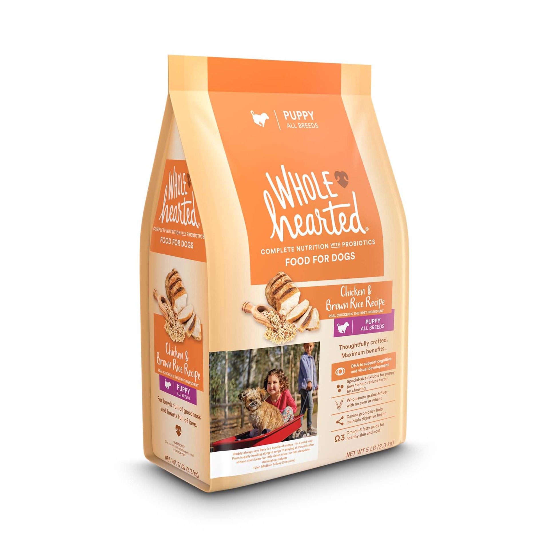 WholeHearted All Breed Chicken and Brown Rice Recipe Dry Puppy Food 5 ...