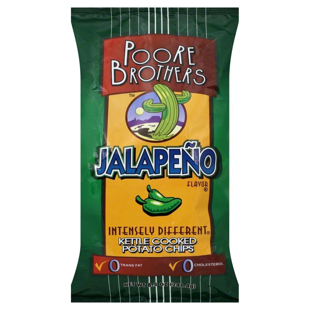 Poore Brothers Potato Chips Kettle Cooked Old English Salt & Vinegar 8. ...