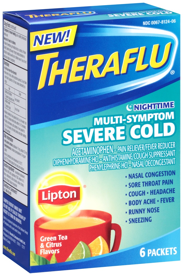 Theraflu Nighttime Multisymptom Severe Cold Packets 6 ct | Shipt