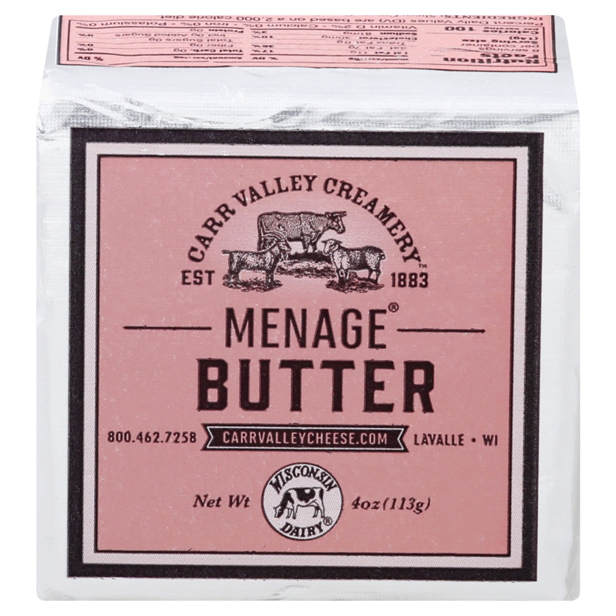Carr Valley Creamery Butter, Menage 4 oz | Shipt